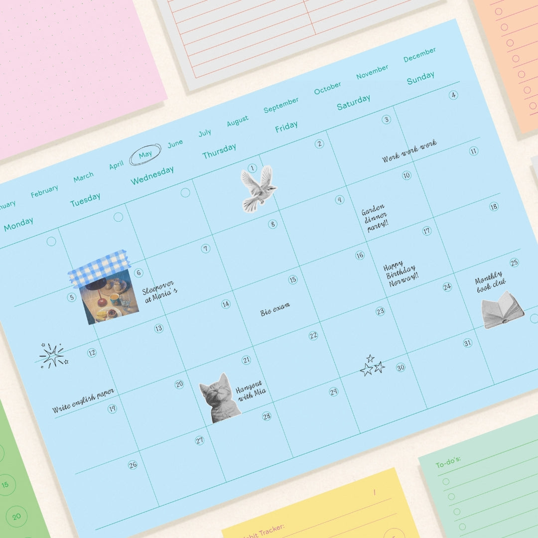 Ukeplanlegger, Månedsplanlegger, Kalender & Almanakk — Udatert & Datert ...